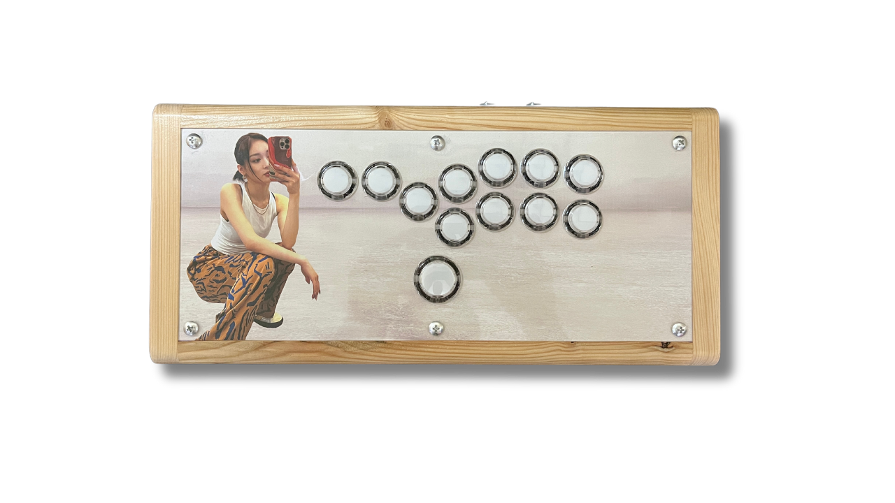 JUANminiDIY Standard All Button Custom Fight Stick Made of Pinewood JUANminiDIY Standard All Button Custom Fight Stick Made of Pinewood