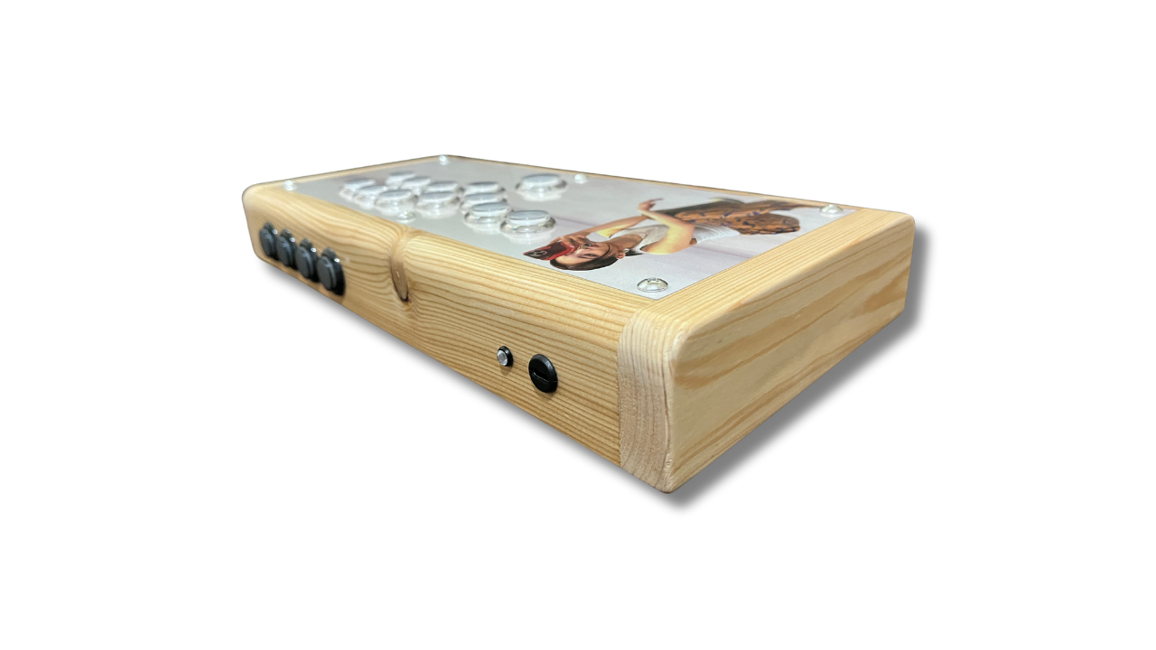 JUANminiDIY Standard All Button Custom Fight Stick Made of Pinewood
